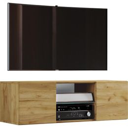 Vcm Holz TV Wand Lowboard Fernsehschrank Jusa (Farbe: Honig-Eiche, Größe: 115)