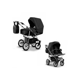 Elcar Zwillings-Kombikinderwagen City Twin 2 in 1 inkl. Sportsitze und Zubehör in 19 Farben