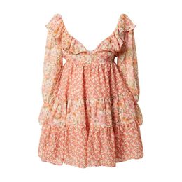 Glamorous Kleid Damen Größe 42 creme / schilf / orange / apricot / fuchsia Winterkleid