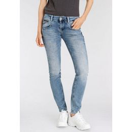 Freeman T. Porter Slim-fit-Jeans (1-tlg) mit coolen Deko-Features, blau