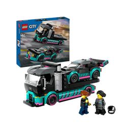 Lego City 60406 Autotransporter mit Rennwagen Bausteine, Mehrfarbig