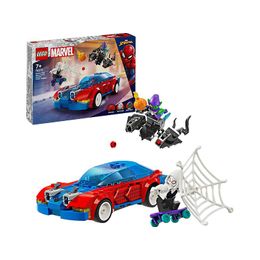 Lego Super Heroes 76279 Spider-Mans Rennauto & Venom Green Goblin Bausatz, Mehrfarbig