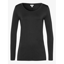 Hanro Longsleeve Damen Rundhals, schwarz