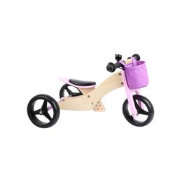 Small Foot - Wooden Tricycle and Balance Bike 2in1 Pink