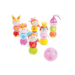 Bigjigs Wooden Bowling Set Princesses 7 pcs.