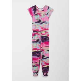 s.Oliver Overall Overall mit abstraktem Print Smok-Detail