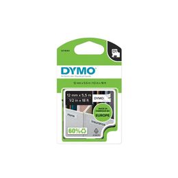 Dymo Original D1 Hochleistungs-Etikettenband | schwarz auf weiß |12 mm x 5,5 m | permanent haftendes Vinyl- Schriftband | für LabelManager-Beschriftungsgerät