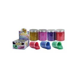 FUN TRADING Knete 24x Glitzer Schleim Kinder Spielzeug Set Geschenk Slime Dosen Glitter