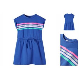 vidaXL A-Linien-Kleid Kinderkleid mit Kordelzug Kobaltblau 104