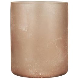 IB Laursen UNIKA Kerzenhalter frosted aus Glas, Ø13 x H16 cm, rosa