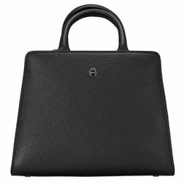 Aigner Cybill Handtasche Leder 24 cm schwarz