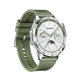 Huawei Watch GT4 46mm (Phoinix-B19W), Smartwatch grün, gewebtes Armband Display: 3,63 cm (1,43 Zoll) Kommunikation: NFC Armbandlänge: 140 - 210 mm Touchscreen: mit Touchscreen