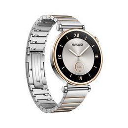 Huawei Watch GT4 41mm (Aurora-B19T), Smartwatch silber, Edelstahl-Armband Display: 3,35 cm (1,32 Zoll) Kommunikation: NFC Armbandlänge: 120 - 190 mm Touchscreen: mit Touchscreen