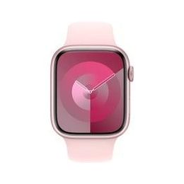 Apple Watch Series 9, Smartwatch rosa/rosé, Aluminium, 45 mm, Sportarmband Kommunikation: Bluetooth Armbandlänge: 160 - 210 mm Touchscreen: mit Touchscreen