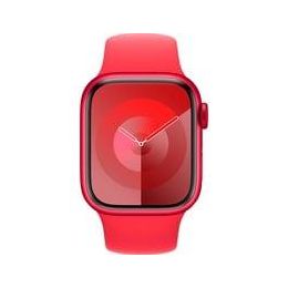 Apple Watch Series 9, Smartwatch rot/rot, Aluminium, 41 mm, Sportarmband Kommunikation: Bluetooth Armbandlänge: 150 - 200 mm Touchscreen: mit Touchscreen