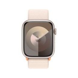 Apple Watch Series 9, Smartwatch Polarstern, Aluminium, 45 mm, Sport Loop Kommunikation: Bluetooth Armbandlänge: 145 - 220 mm Touchscreen: mit Touchscreen