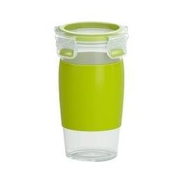Emsa CLIP & GO Smoothie Mug, Becher gr&uuml;n/transparent, 450ml