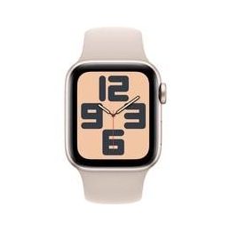 Apple Watch SE (2023), Smartwatch Polarstern, 40 mm, Sportarmband, Aluminium Display: 4,52 cm (1,78 Zoll) Kommunikation: Bluetooth Armbandlänge: 130 - 180 mm Touchscreen: mit Touchscreen