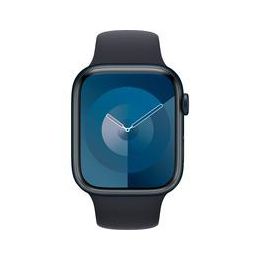 Apple Watch Series 9, Smartwatch dunkelblau/dunkelblau, Aluminium, 45 mm, Sportarmband Kommunikation: Bluetooth Armbandlänge: 160 - 210 mm Touchscreen: mit Touchscreen