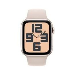 Apple Watch SE (2023), Smartwatch Polarstern, 44 mm, Sportarmband, Aluminium, Cellular Display: 4,52 cm (1,78 Zoll) Kommunikation: Bluetooth Armbandlänge: 150 - 200 mm Touchscreen: mit Touchscreen