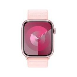 Apple Watch Series 9, Smartwatch roségold/rosé, Aluminium, 45 mm, Sport Loop, Cellular Kommunikation: Bluetooth Armbandlänge: 130 - 200 mm Touchscreen: mit Touchscreen