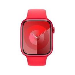 Apple Watch Series 9, Smartwatch rot/rot, Aluminium, 45 mm, Sportarmband, Cellular Kommunikation: Bluetooth Armbandlänge: 130 - 180 mm Touchscreen: mit Touchscreen