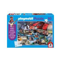Schmidt Spiele Puzzle PLAYMOBIL Piraten Teile: 60 Größe: 36,1 x 24,3 cm Altersangabe: ab 5 Jahren Motive: Schiffe, Meer, Piraten