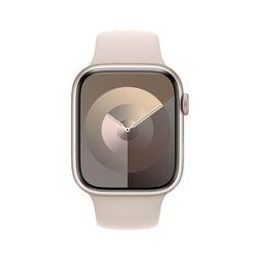 Apple Watch Series 9, Smartwatch Polarstern, Aluminium, 45 mm, Sportarmband, Cellular Kommunikation: Bluetooth Armbandlänge: 130 - 180 mm Touchscreen: mit Touchscreen
