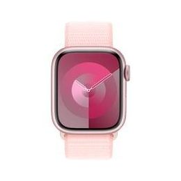 Apple Watch Series 9, Smartwatch rosa/rosé, Aluminium, 41 mm, Sport Loop, Cellular Kommunikation: Bluetooth Armbandlänge: 130 - 200 mm Touchscreen: mit Touchscreen