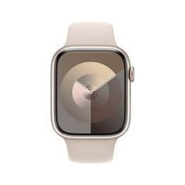 Apple Watch Series 9, Smartwatch Polarstern, Aluminium, 45 mm, Sportarmband, Cellular Kommunikation: Bluetooth Armbandlänge: 150 - 200 mm Touchscreen: mit Touchscreen