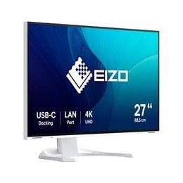 EIZO EV2740X-WT, LED-Monitor 69 cm (27 Zoll), wei&szlig;, UltraHD/4K, IPS, LAN, USB-C