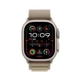 Apple Watch Ultra 2, Smartwatch olivgrün, 49 mm, Alpine Loop, Titangehäuse, Cellular Kommunikation: Bluetooth Armbandlänge: 145 - 190 mm Touchscreen: mit Touchscreen