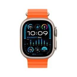 Apple Watch Ultra 2, Smartwatch orange, 49 mm, Ocean Armband, Titangehäuse, Cellular Kommunikation: Bluetooth Touchscreen: mit Touchscreen