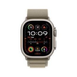 Apple Watch Ultra 2, Smartwatch olivgrün, 49 mm, Alpine Loop, Titangehäuse, Cellular Kommunikation: Bluetooth Armbandlänge: 165 - 210 mm Touchscreen: mit Touchscreen