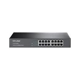 TP-LINK TL-SF1016DS V3.0, Switch schwarz Gerätetyp: Switch LAN: 10/100 MBit/s, Auto-MDI/MDIX Anschlüsse: 16x RJ-45 (LAN) gesamt