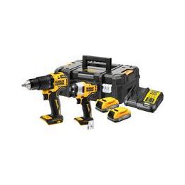 Dewalt POWERSTACK Akku-Kombo-Pack DCK2062E2T, 18Volt, mit Schlagschrauber, Schlagbohrschrauber gelb/schwarz, 2x POWERSTACK Li-Ion-Akku 1,7 Ah, in T STAK Box II