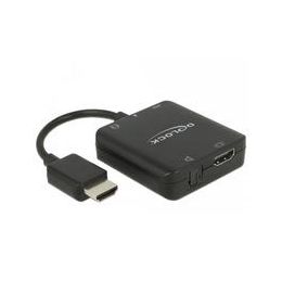 Delock Adapter HDMI Stecker > HDMI + TOSLINK S/PDIF + 3,5mm Klinkenbuchse schwarz, Audio Extractor