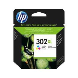 HP Tinte dreifarbig Nr. 302XL (F6U67AE) Typ: Tintenpatrone Druckfarbe: Gelb, Cyan, Magenta Volumen: 8 ml Geeignet für: Hewlett-Packard