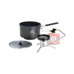 Msr WindBurner Group Stove System 2,5L, Gaskocher grau, für 2-4 Personen, 3-teiliges Kochset, Modell 2021