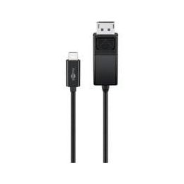 goobay USB Adapterkabel, USB-C Stecker > DisplayPort Stecker schwarz, 1,2 Meter, 4K 60Hz