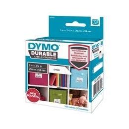 Dymo LabelWriter ORIGINAL Hochleistungsetiketten 25x54mm, 1 Rolle mit 160 Etiketten permanent klebend, 2112283