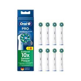 Braun Oral-B Pro Cross Action Aufsteckb&uuml;rsten 8er-Pack wei&szlig;