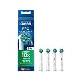 Braun Oral-B Pro Cross Action Aufsteckbürsten 4er-Pack weiß Packungsinhalt: 4 Stück Kompatibel zu: allen elektrischen Zahnbürsten von Oral-B, ausgenommen Pulsonic und iO Bürstenkopf: Rund