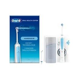 Braun Oral-B OxyJet Reinigungssystem - Munddusche, Mundpflege weiß/blau Wasserdruck: 5 Stufen Reinigungstechnologie: Micro-Luftblasen-Technologie