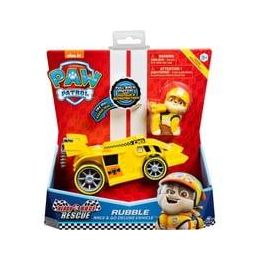 Spin Master Paw Patrol - Ready, Race, Rescue, Rubbles Race & Go Deluxe Basis Fahrzeug, Spielfahrzeug mit Figur Serie: Paw Patrol Altersangabe: ab 36 Monaten Material: Kunststoff