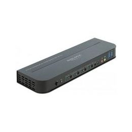 Delock DP 1.4 KVM Switch - 8K 30Hz mit SB 3.2 Gen 1, KVM-Switch schwarz