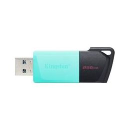 Kingston DataTraveler Exodia M 256 GB, USB-Stick türkis/schwarz, USB-A 3.2 Gen 1 Kapazität: 256 GB Anschluss: USB-A 3.2 Gen 1 (5 Gbit/s) Funktionen: Kappe