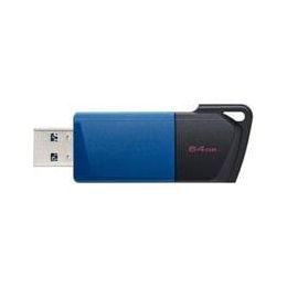 Kingston DataTraveler Exodia M 64 GB, USB-Stick blau/schwarz, USB-A 3.2 Gen 1