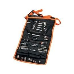 Black & Decker Mechaniker-Set mit Rolltasche, 76-teilig, Werkzeug-Set schwarz/orange
