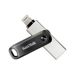 Sandisk iXpand Go 256 GB, USB-Stick schwarz/silber, USB-A 3.2 Gen 1, Apple Lightning Connector